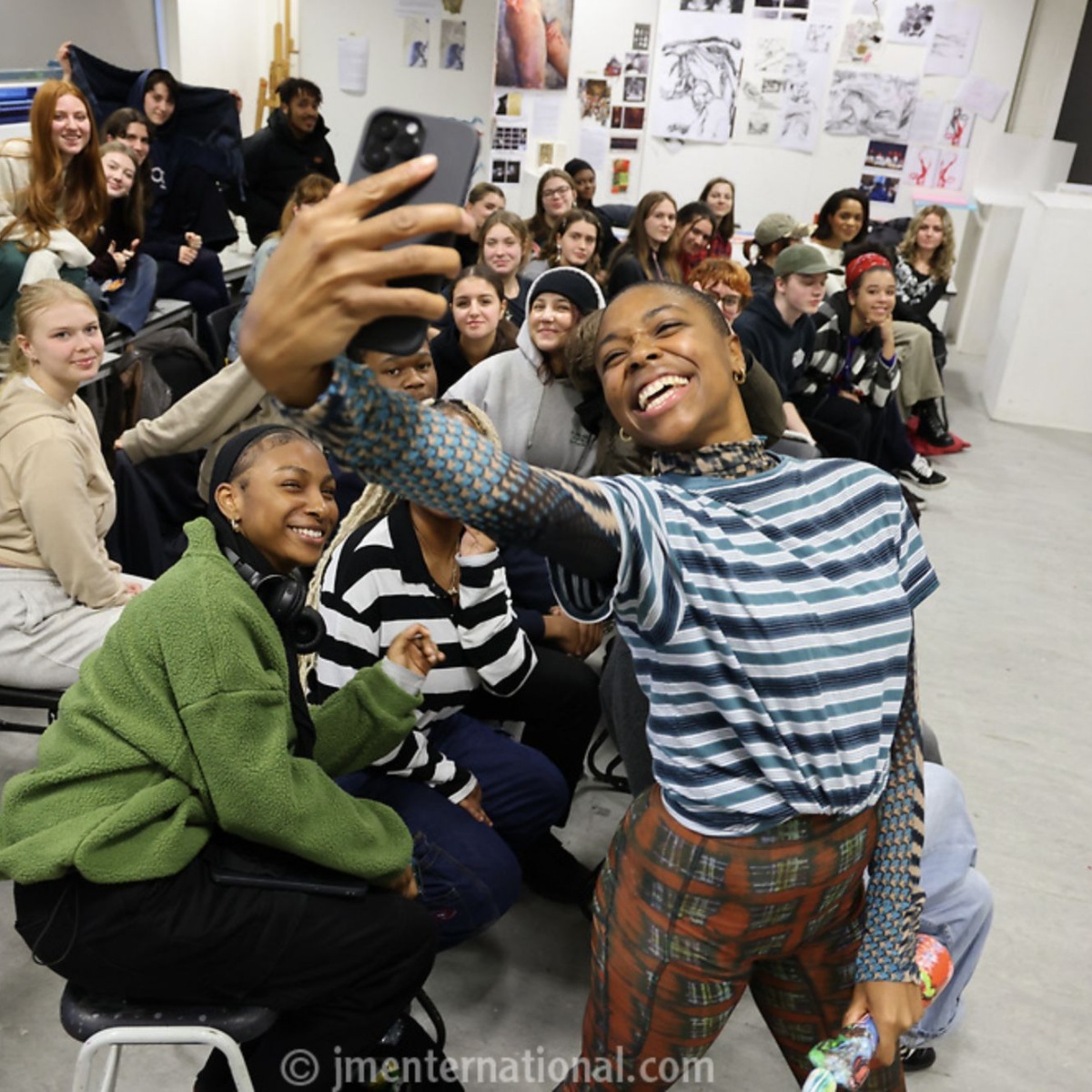 The BRIT School - BRITs 2024 award designer Rachel Jones visits The ...
